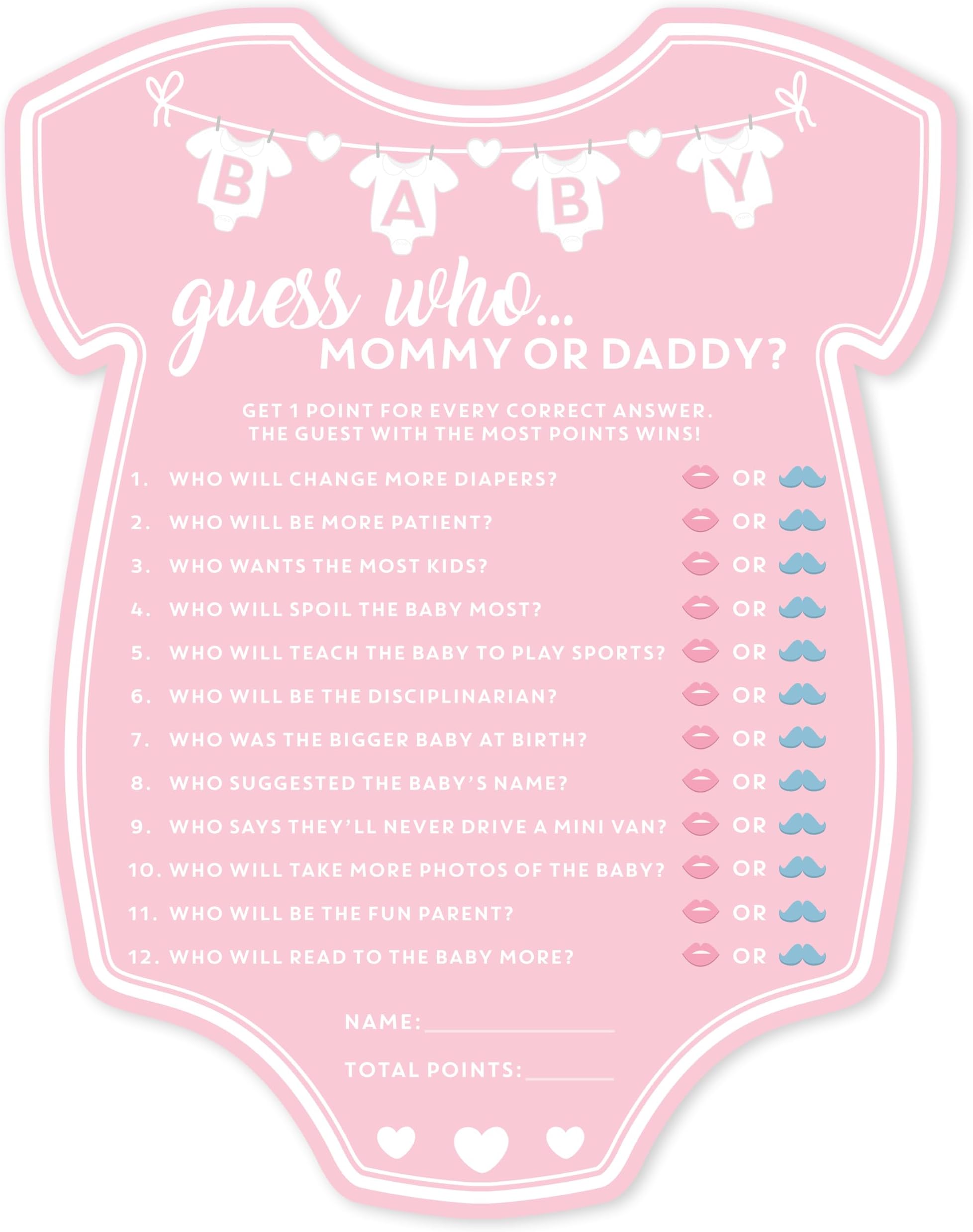 Amazon.com: Jexine 60 Pieces Baby Shower Games for Girls Pink Scratch ...