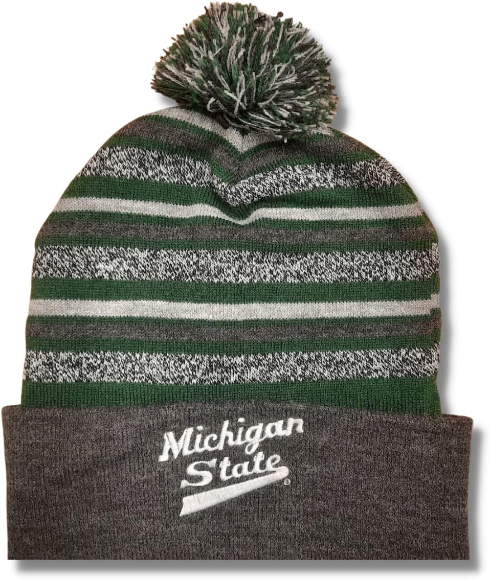Amazon.com: Michigan State University Winter Hat Beanie Pom with MSU ...