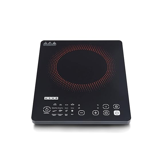 Buy USHA Induction Cooktop CJ2000WTCXL 2000W | Black, Touch Panel, 8 ...