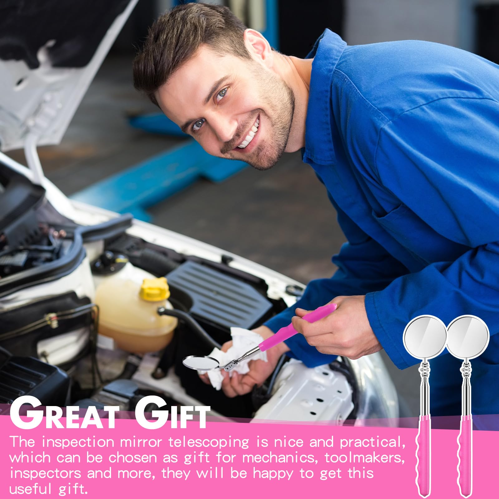 Snapklik.com : Copkim 2 Pcs Telescoping Inspection Mirror,29 Inch ...