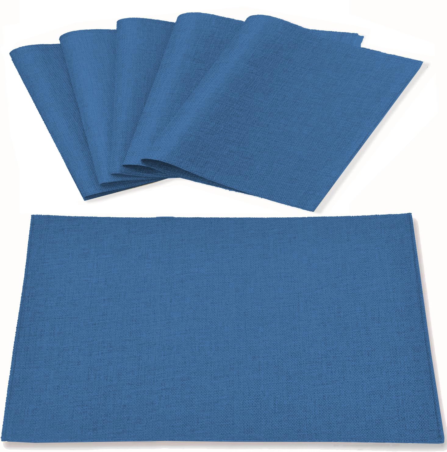 Amazon.com: Cloth Placemats Set of 6, Linen Type Fabric Placemats ...