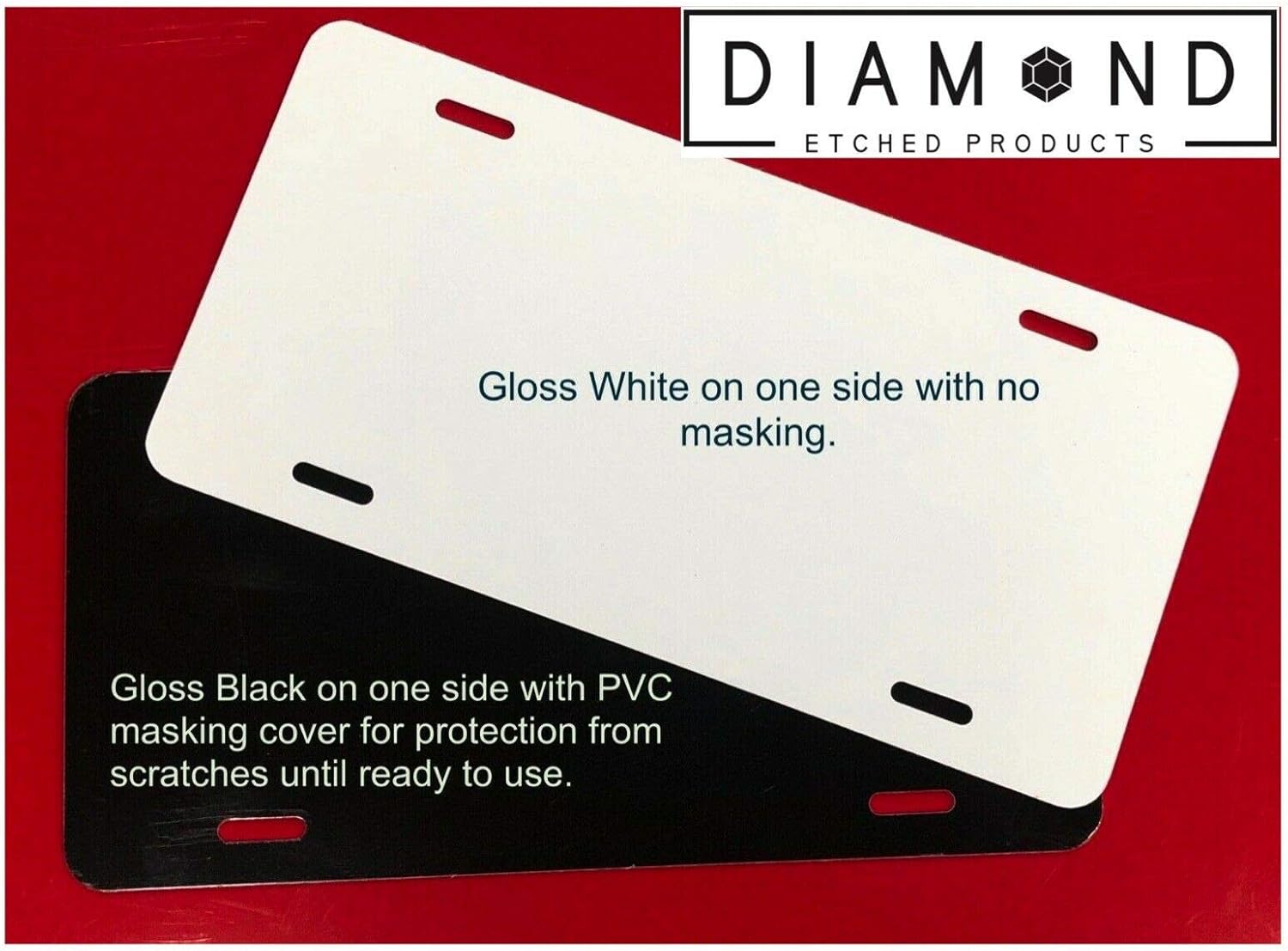 Amazon.com: Blank Black 12X6 Gloss License Plate .040 Aluminum Metal ...