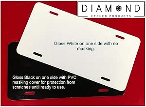Amazon.com: Blank Black 12X6 Glossy License Plate .040 Aluminum Metal ...