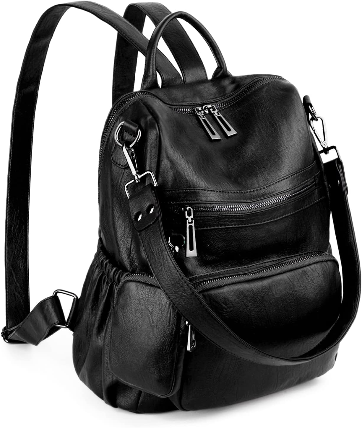Amazon.com: Uromee Travel Backpack Purse for Women Vegan Leather Ladies ...
