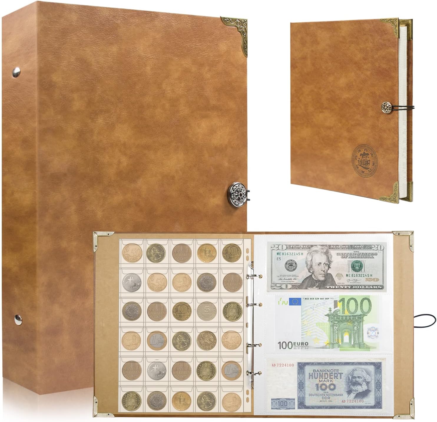 KMOTASUO Coin and Currency Collection Book, 180 Pockets Coin Collecting ...