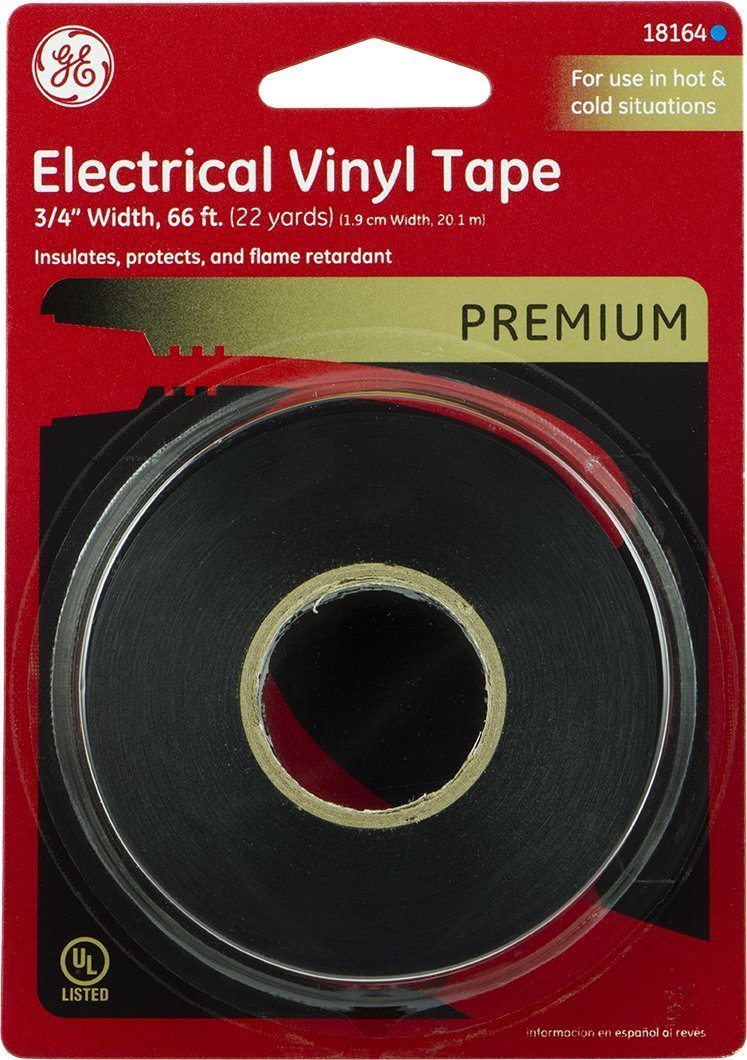 Snapklik.com : 66 Ft, Black, Premium Vinyl Electrical Tape, 3⁄4 In Wide ...