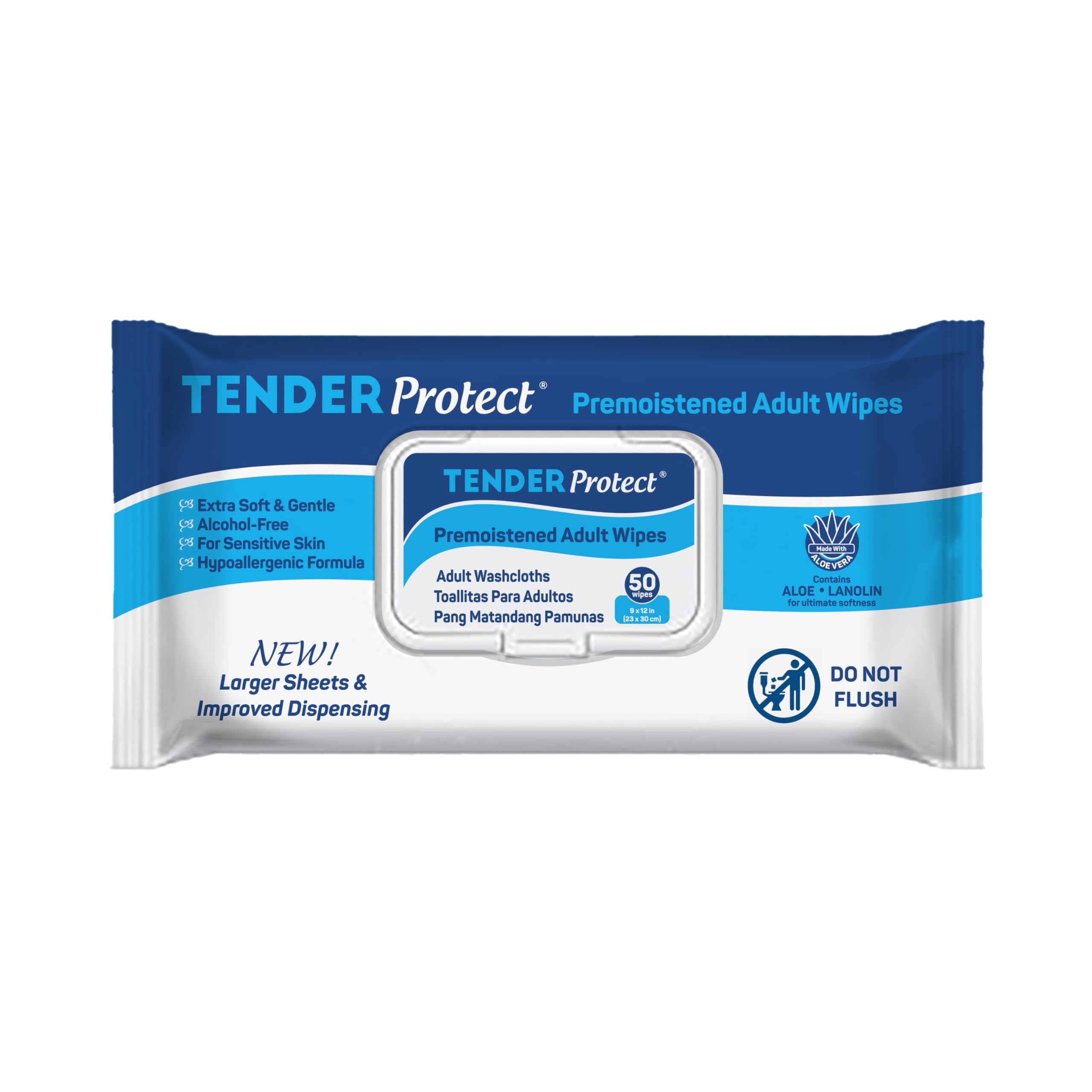 Amazon.com: TenderProtect® Original XL Wipes, Extra-Large 9” x 12 ...