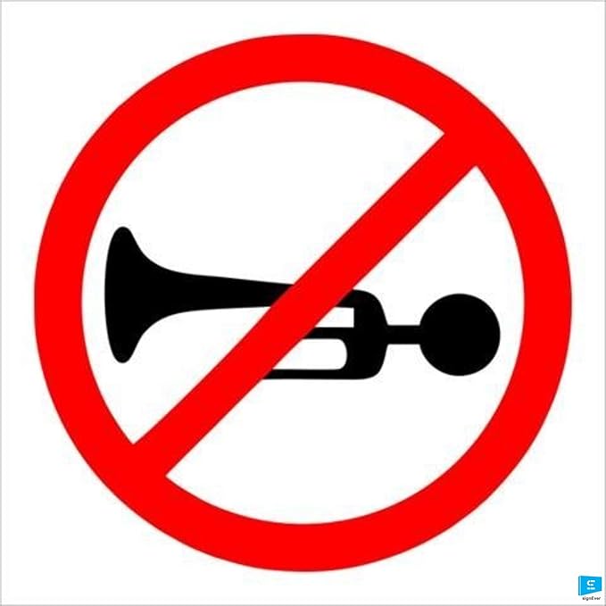 SIGN EVER Do not Horn Sign Board Sticker 3mm Sign Board Office ...