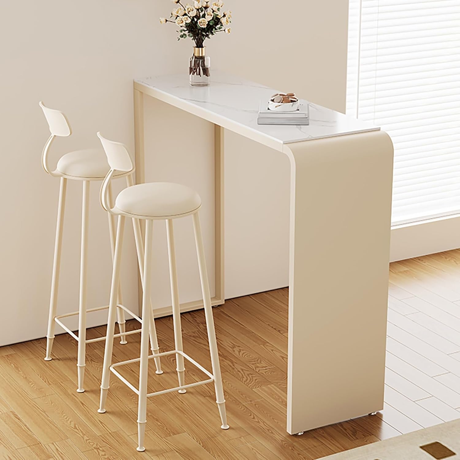 Amazon.com: Balcony Bar Table Partition Cabinet High-Legged Long Table ...