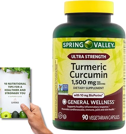 Amazon.com: SupeRed Spring Valley Turmeric Curcumin Ultra Strength - 90 ...