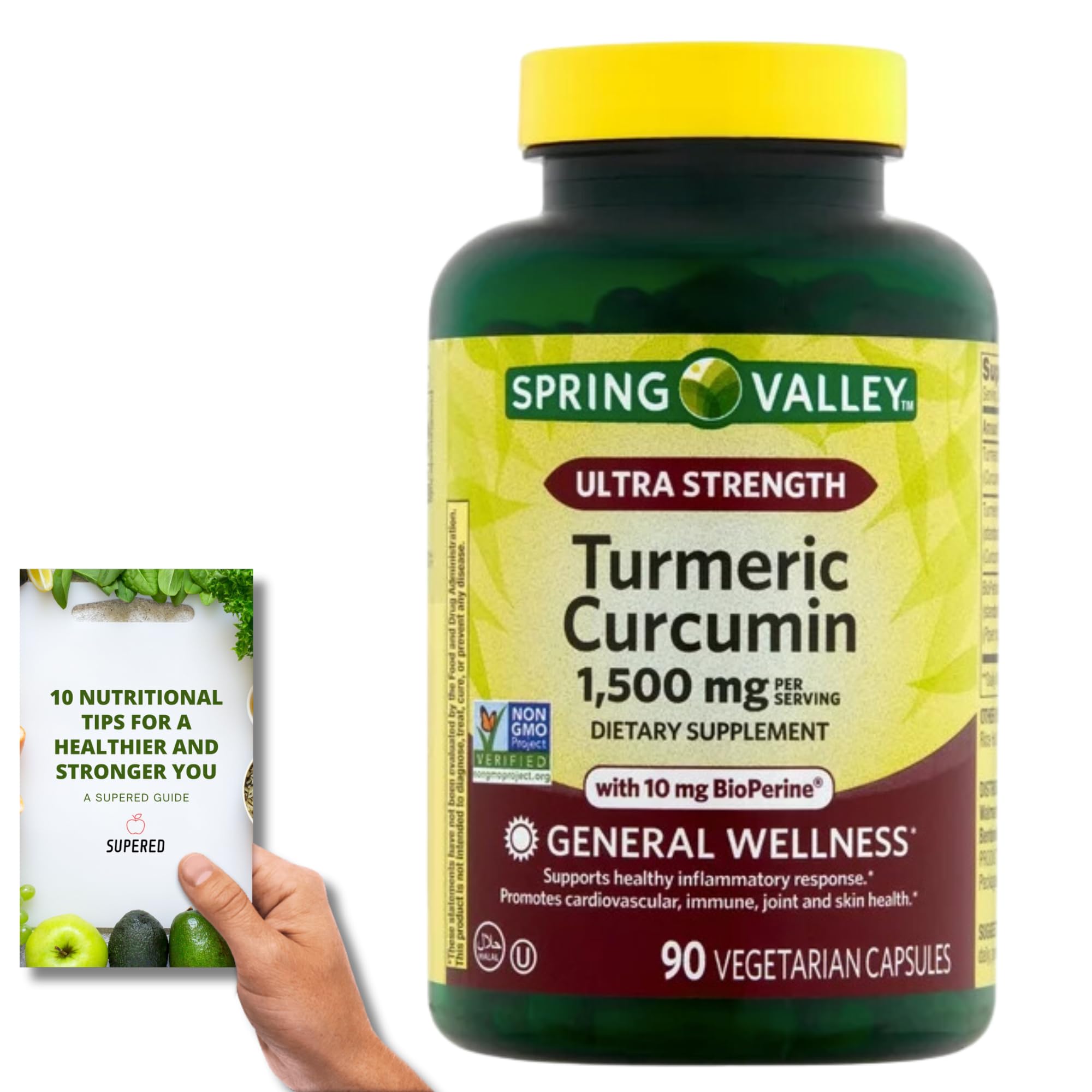 Amazon.com: SupeRed Spring Valley Turmeric Curcumin Ultra Strength - 90 ...