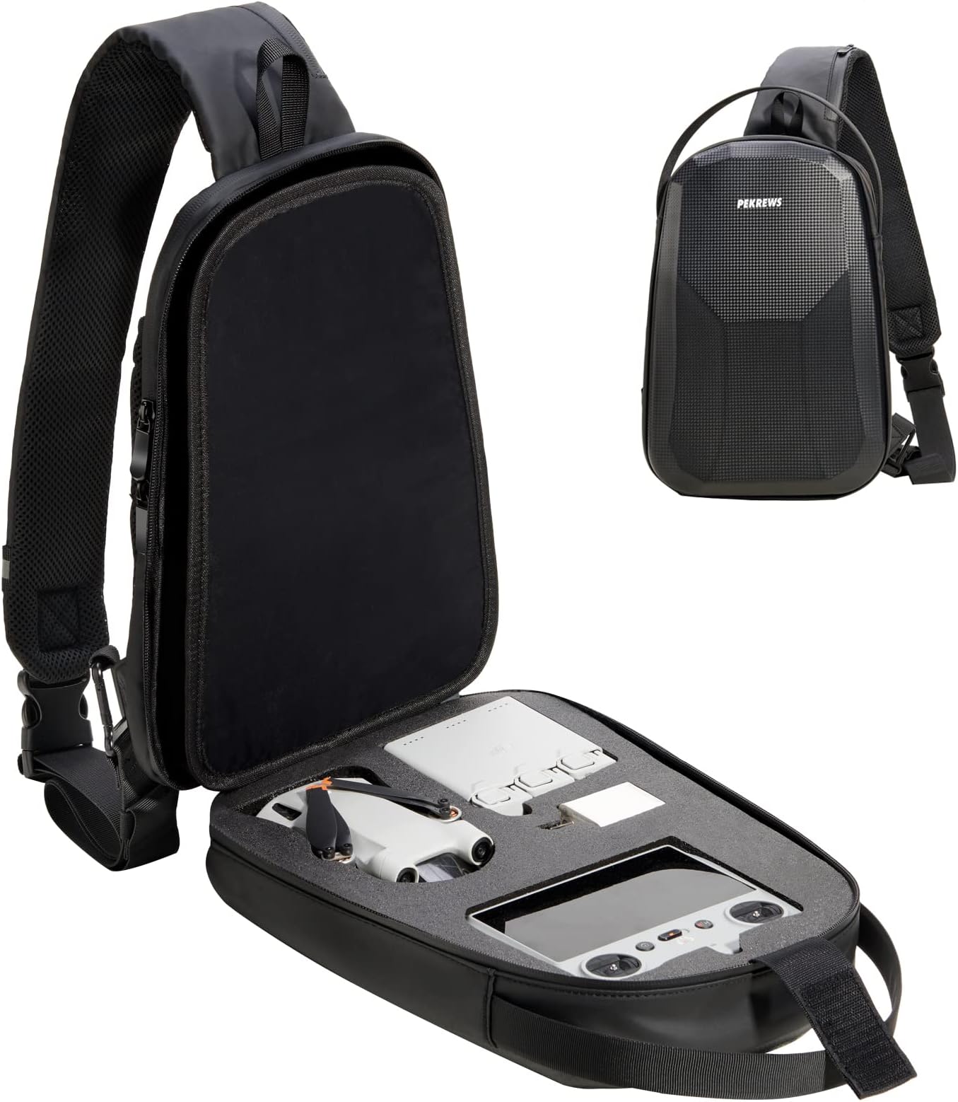 REYGEAK Mini 4 Pro RC 2 Case, Large Capacity Portable PU Leather ...