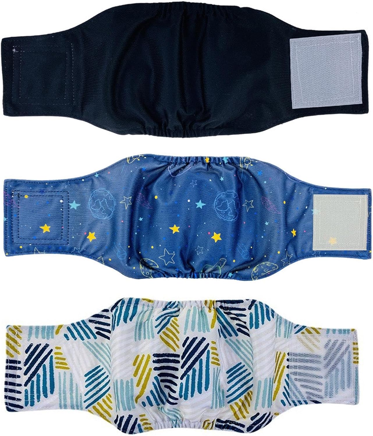 FralnFit Reusable Dog Nappies Male, 3Pcs Washable Belly Bands for Dogs ...