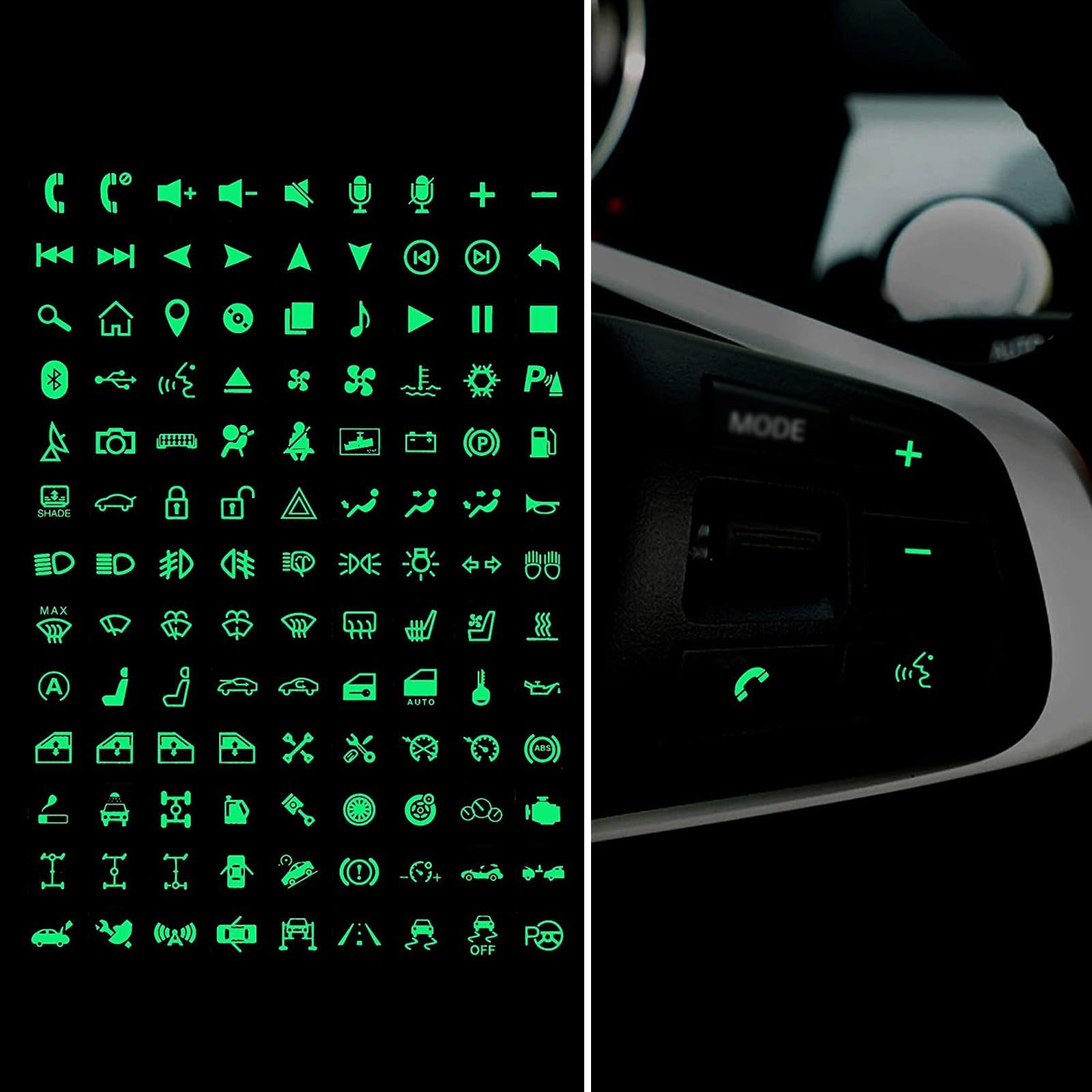 Amazon.com: gunhunt 117 PCS Car Center Console Button Stickers ...