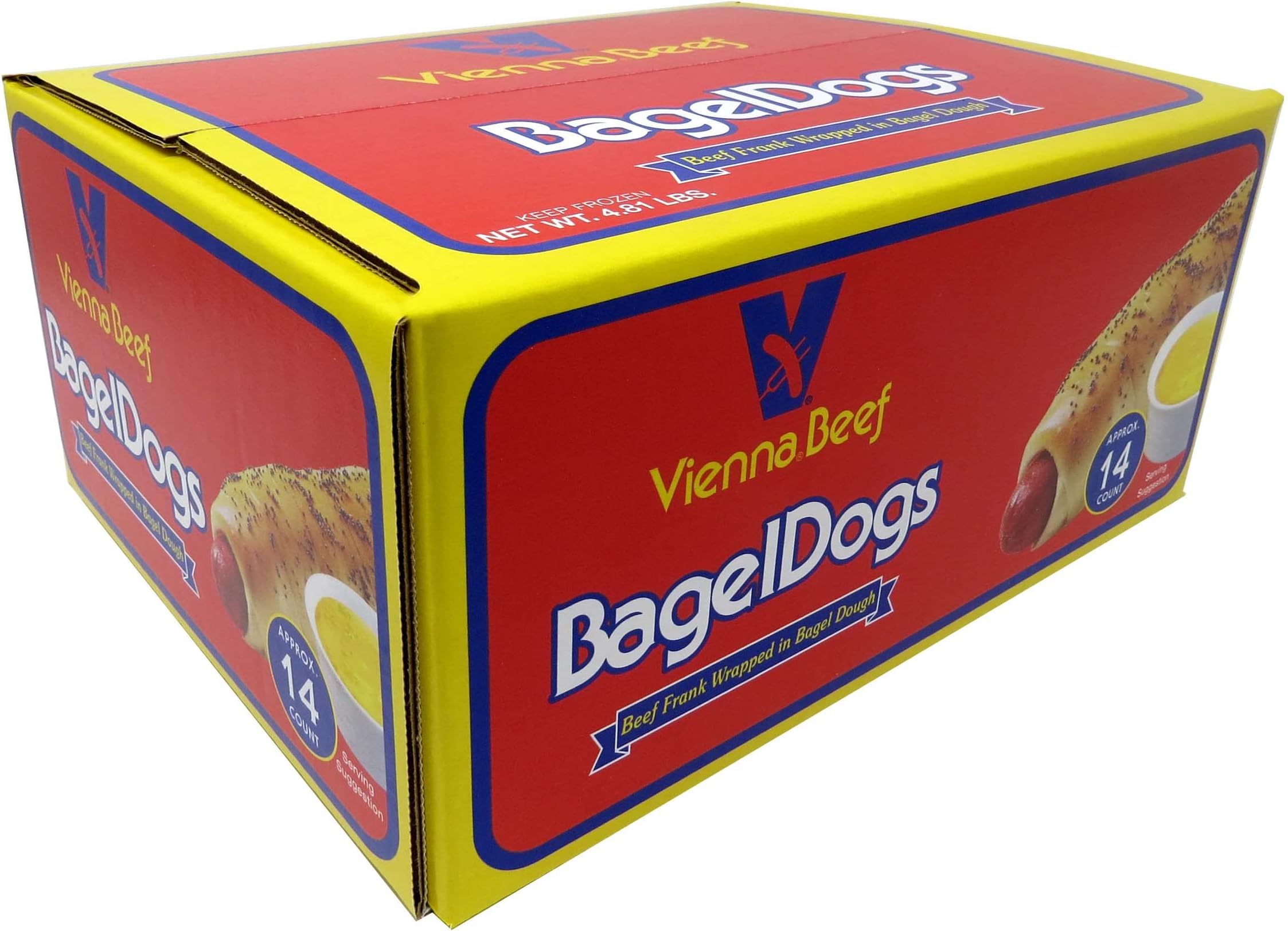 Amazon.com: Vienna® Beef BagelDogs 5.5 oz. 5.6 lbs. 14 count