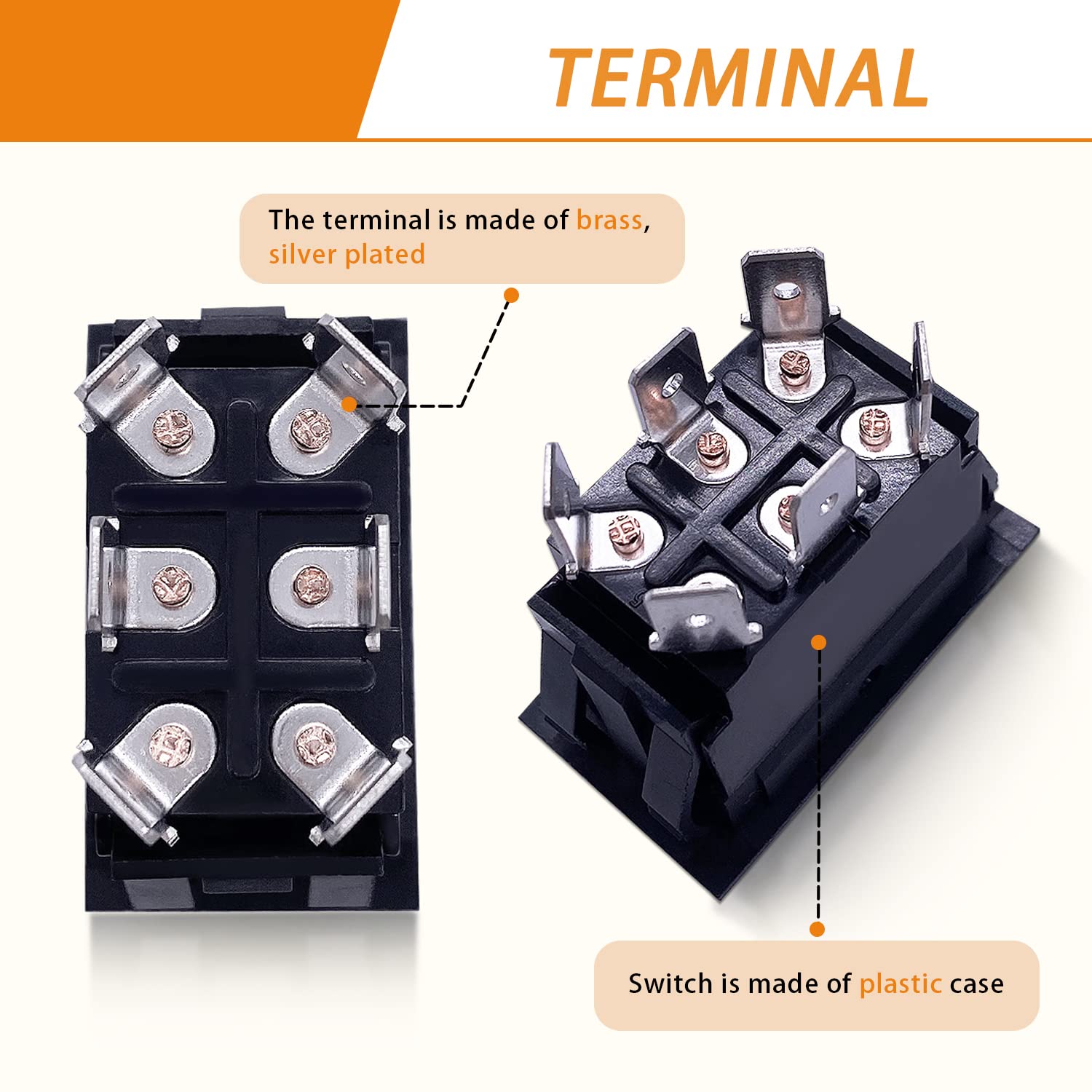 Snapklik.com : Mankk 6 Pin Momentary RV Jack Switch 12V DC Reverse ...