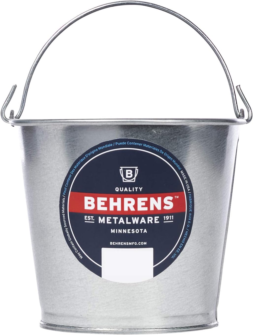 Amazon.com: Behrens 1212GS Galvanized Steel Utility Pail, 12 Quart ...