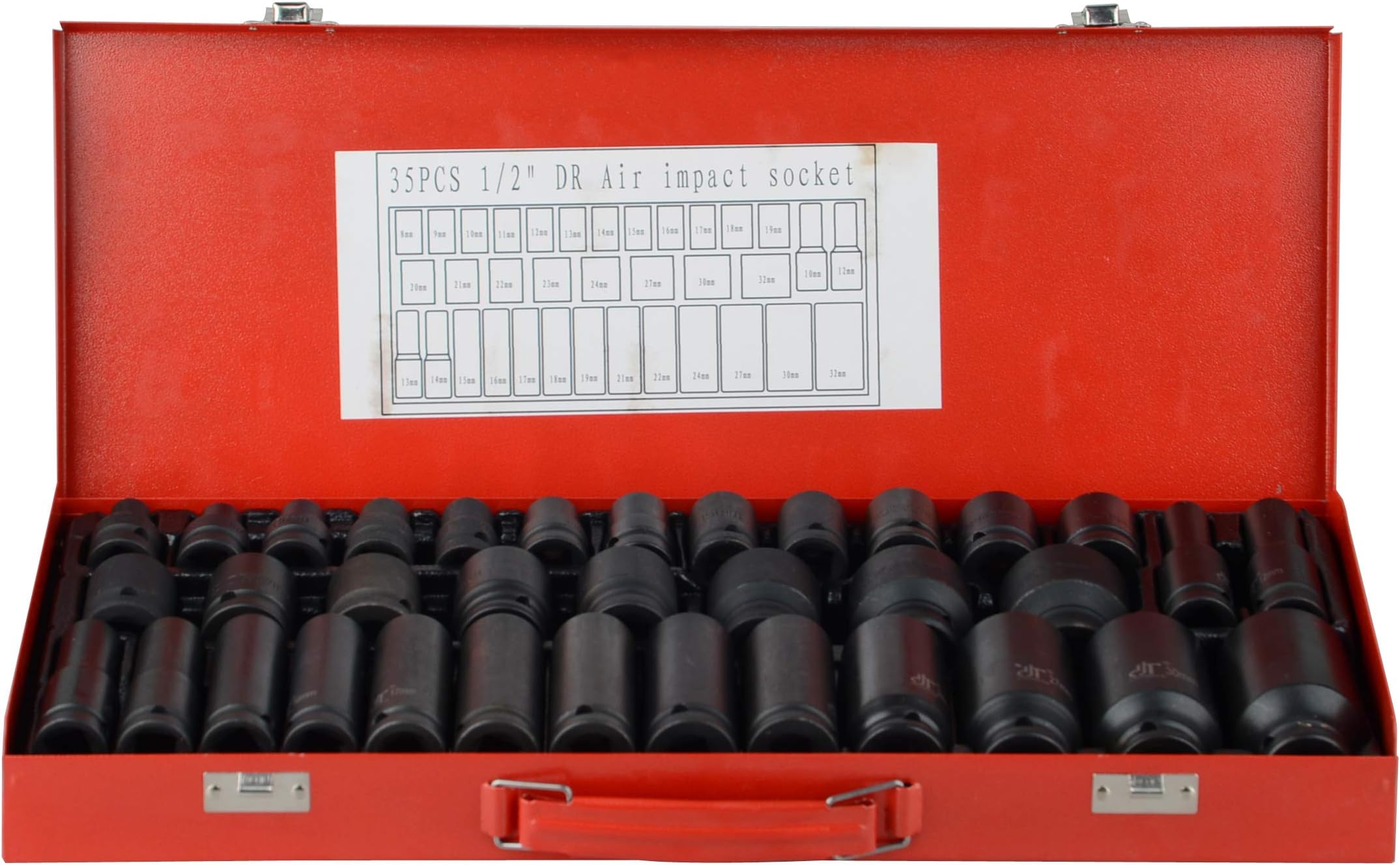 US PRO by Bergen 16pc 1/2'' Dr 6-Point European Deep Impact Socket Set ...