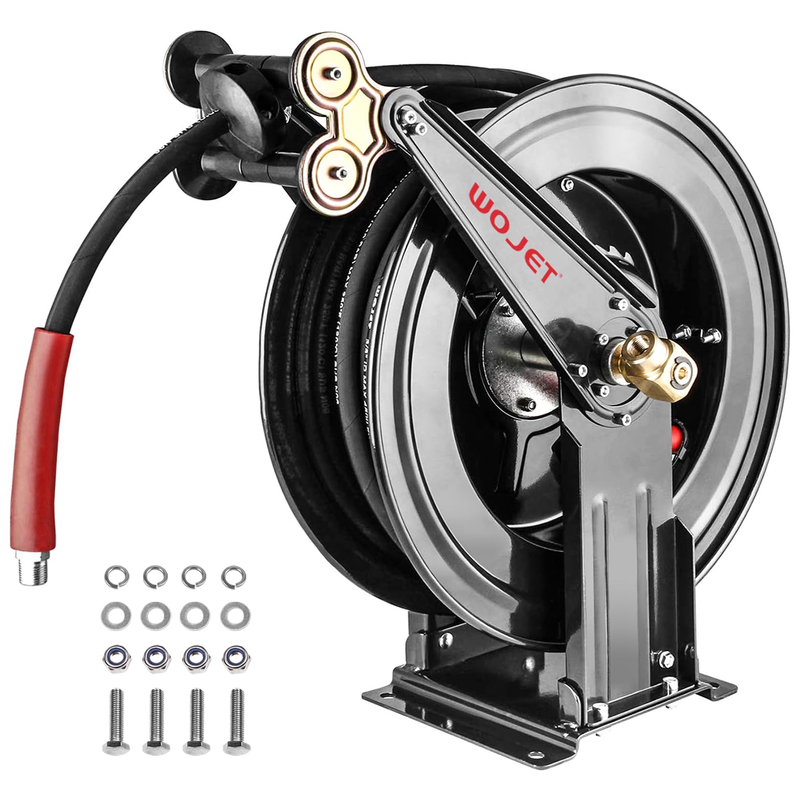 Amazon.com: Pressure Washer Hose Reel 50 ft x 3/8 in, Retractable Hose ...