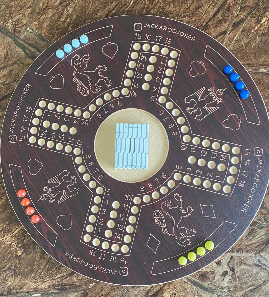 Jackaroo Joker board game aggregation double side for 4 and 6 players ...