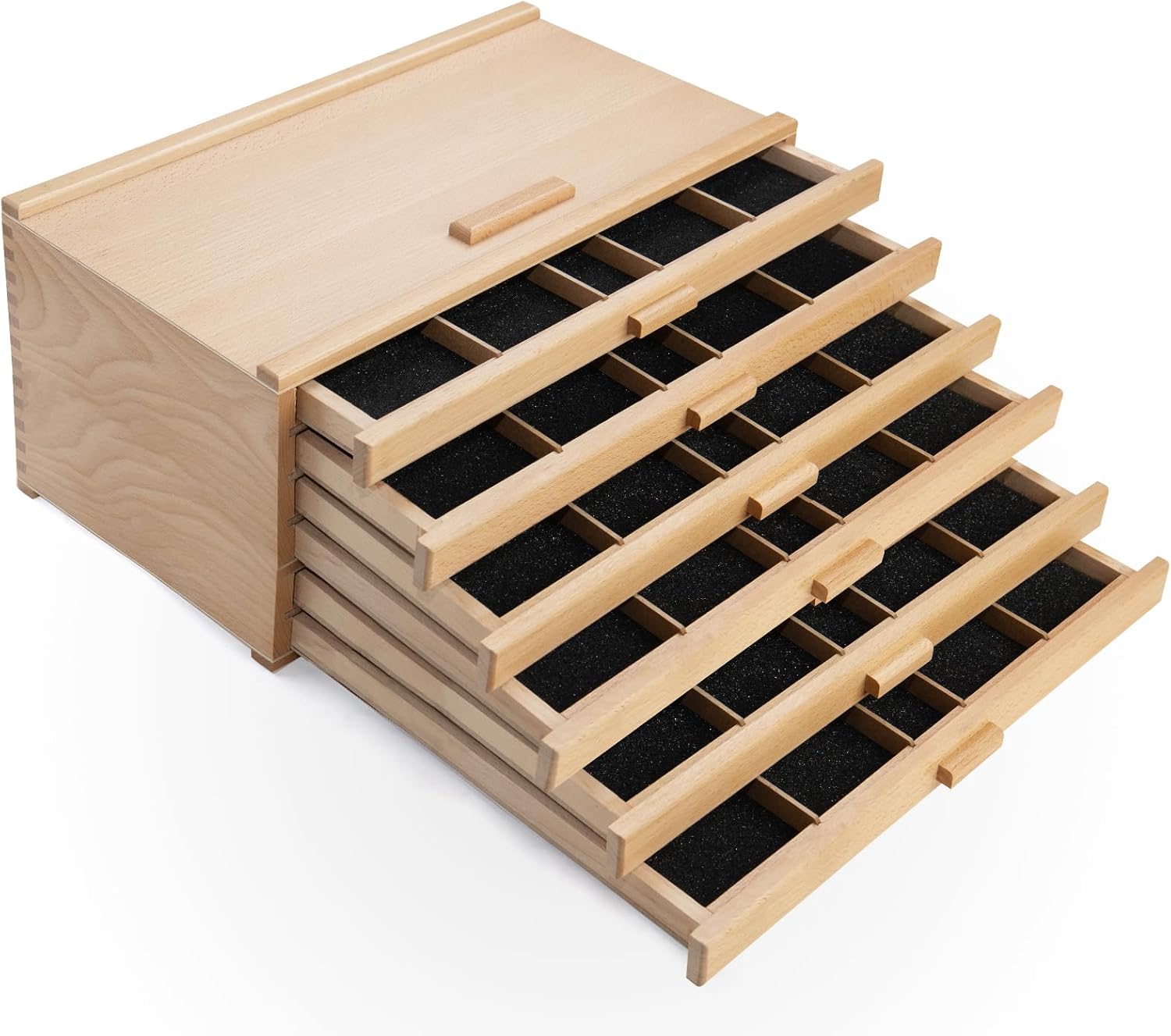 Amazon.com: Falling in Art Wooden Pastel Storage Box, Artist Supply ...