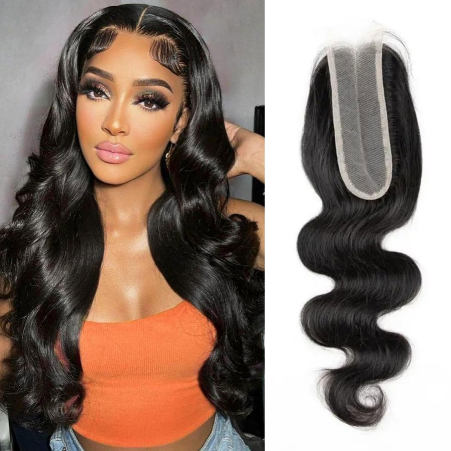 Amazon.com : 2x6 Closure HD Lace Closure human hair 100% Human Hair ...