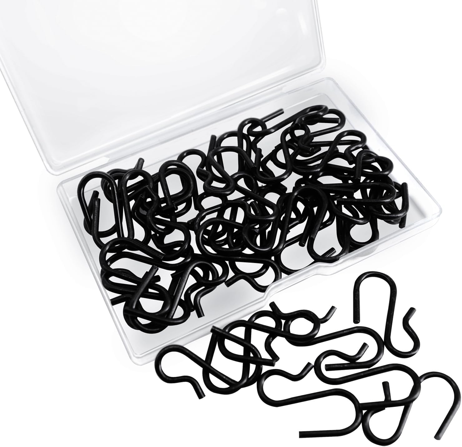 Amazon.com: 50 Pack Small S Hooks for Hanging Plants 1 Inch Black S ...