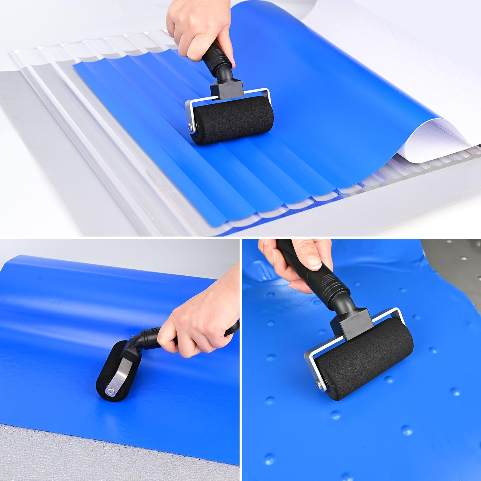 Snapklik.com : 4-Inch Sponge Seam Roller, Rivet Roller For Vinyl Wrap, 2 Pack Foam Roller Car ...