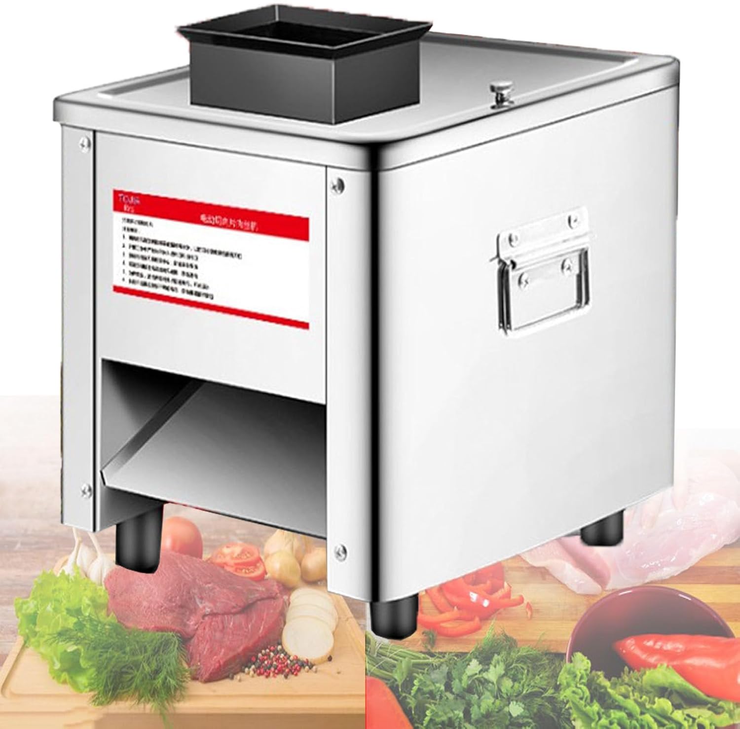 Amazon.com: Commercial Kitchen Electric Meat Cutter 2.5/3.5mm Cutting ...