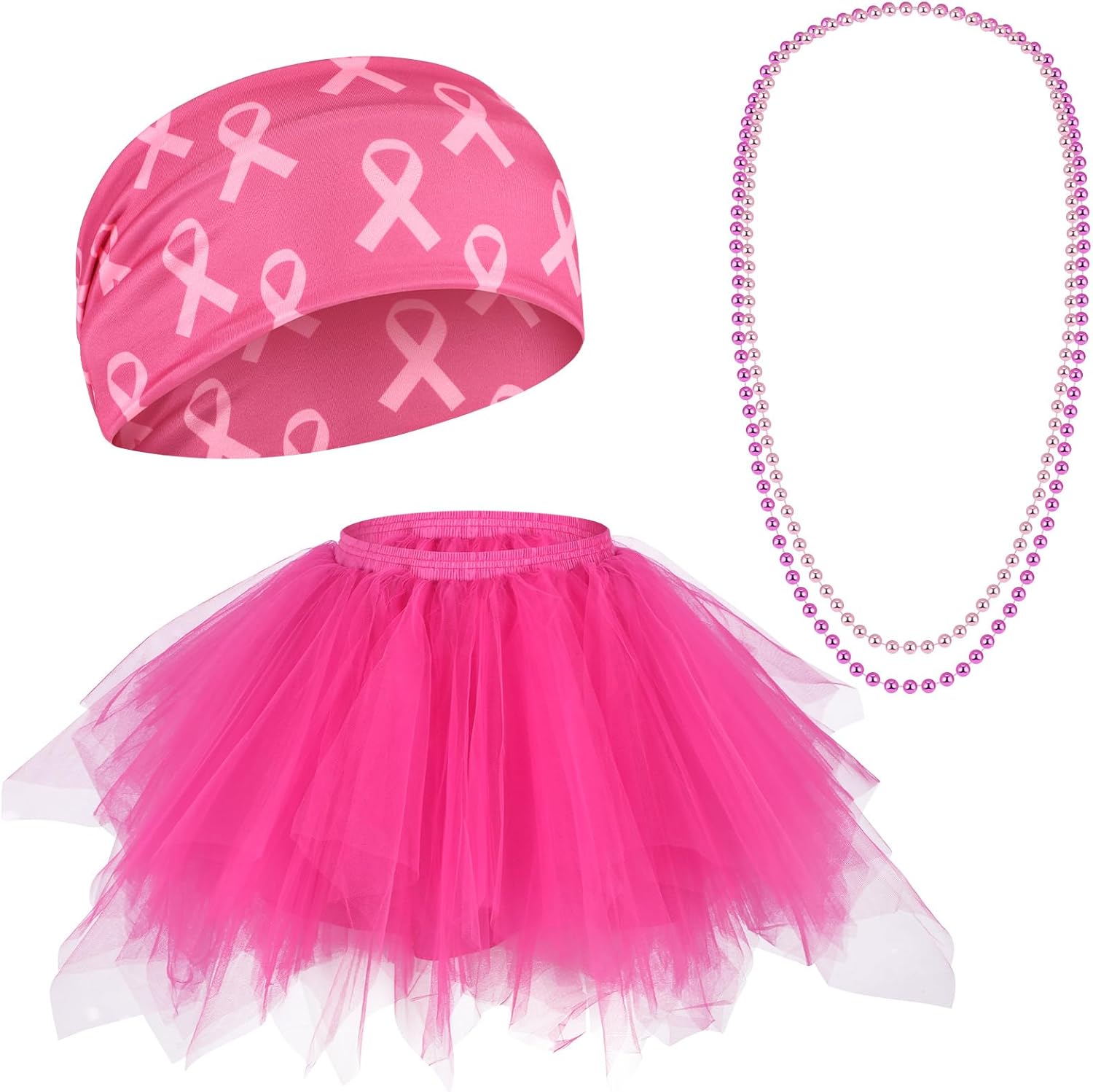 Amazon.com: Suhine Breast Cancer Awareness Pink Ribbon Women Costume ...