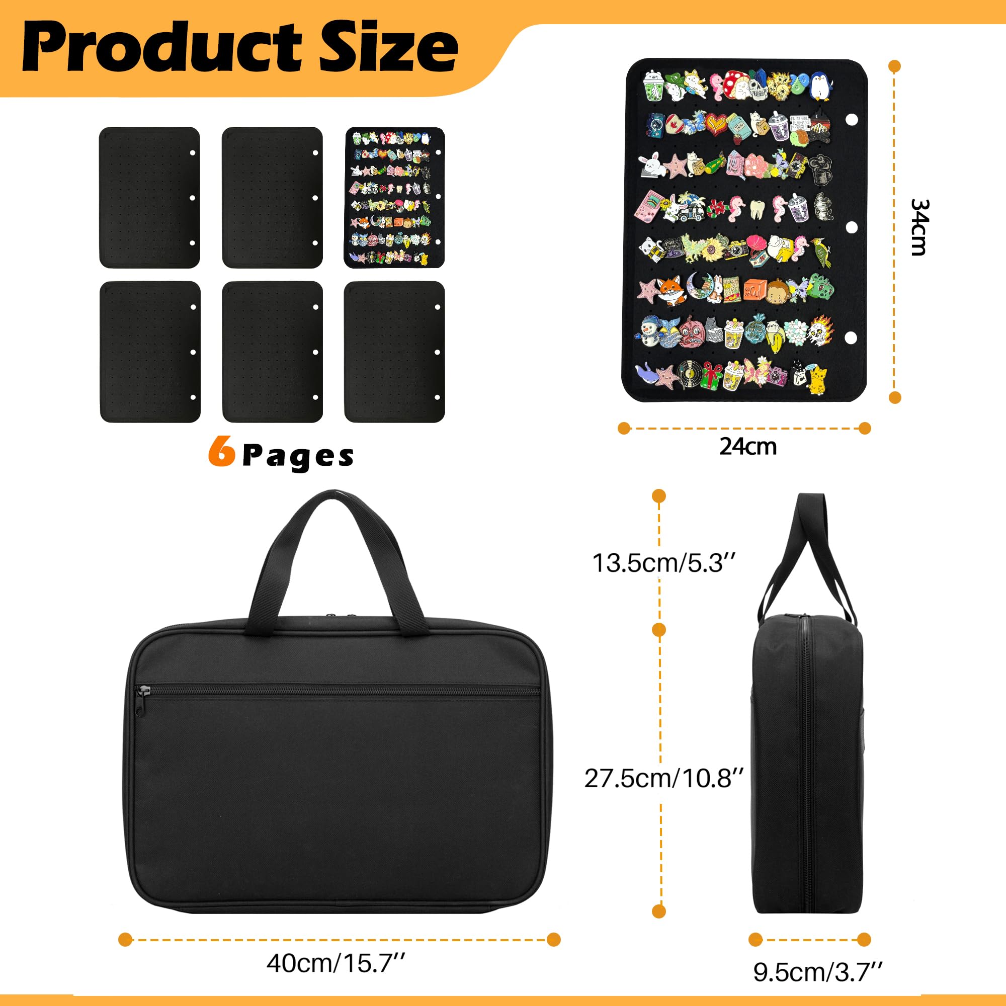 Snapklik.com : PACMAXI Large Capacity Portable Pin Display Bags, Pin ...