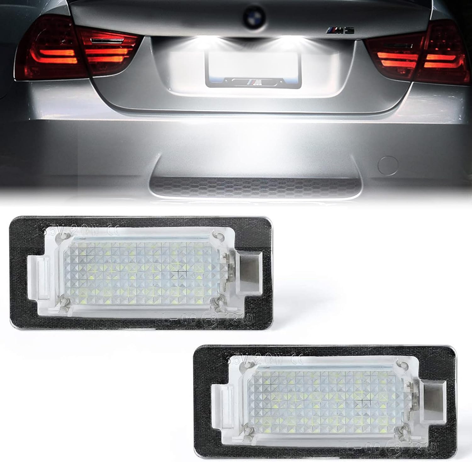 Amazon.fr : OZ-LAMPE Eclairage de Plaque Immatriculation Pour BMW E82 E88 E90 E91 E92 E93 E39 ...
