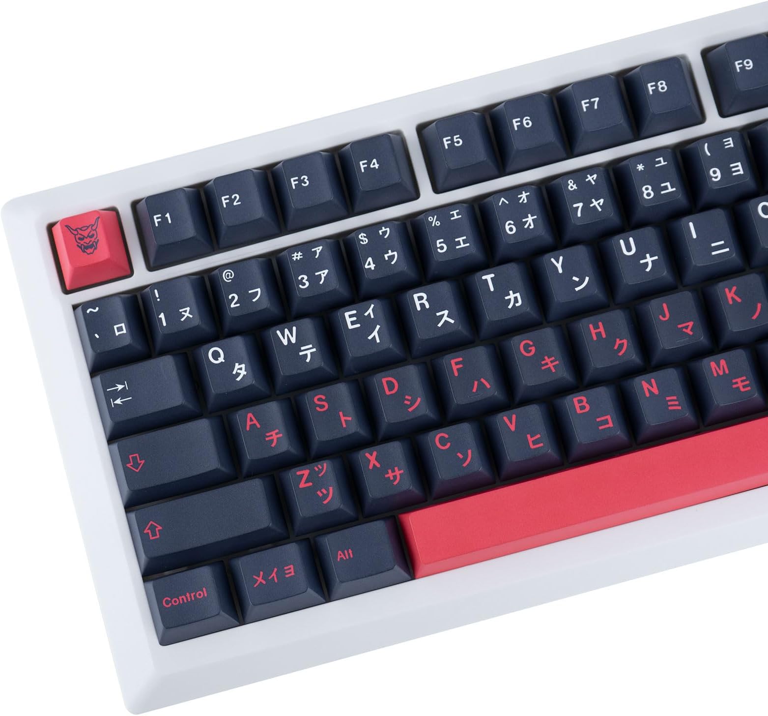 Amazon.com: GEKUCAP 129 Keys Red Black Japanese Keycaps, Dye ...