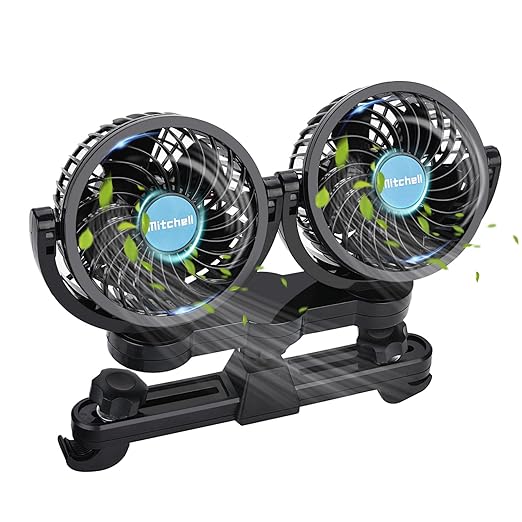 Fansport Car Fans 12V Car Fans Rrear Electric Auto Cooling Fan 360 ...