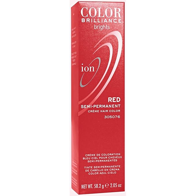 Amazon.com : Ion Red Semi Permanent Hair Color Red : Chemical Hair Dyes ...