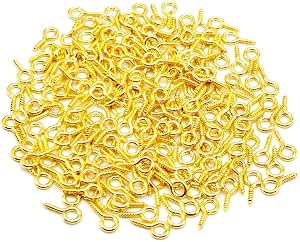 Amazon.com: 400 Pack Small Screw Eye Pins | 10 x 5mm Mini Screw Eye Pin ...