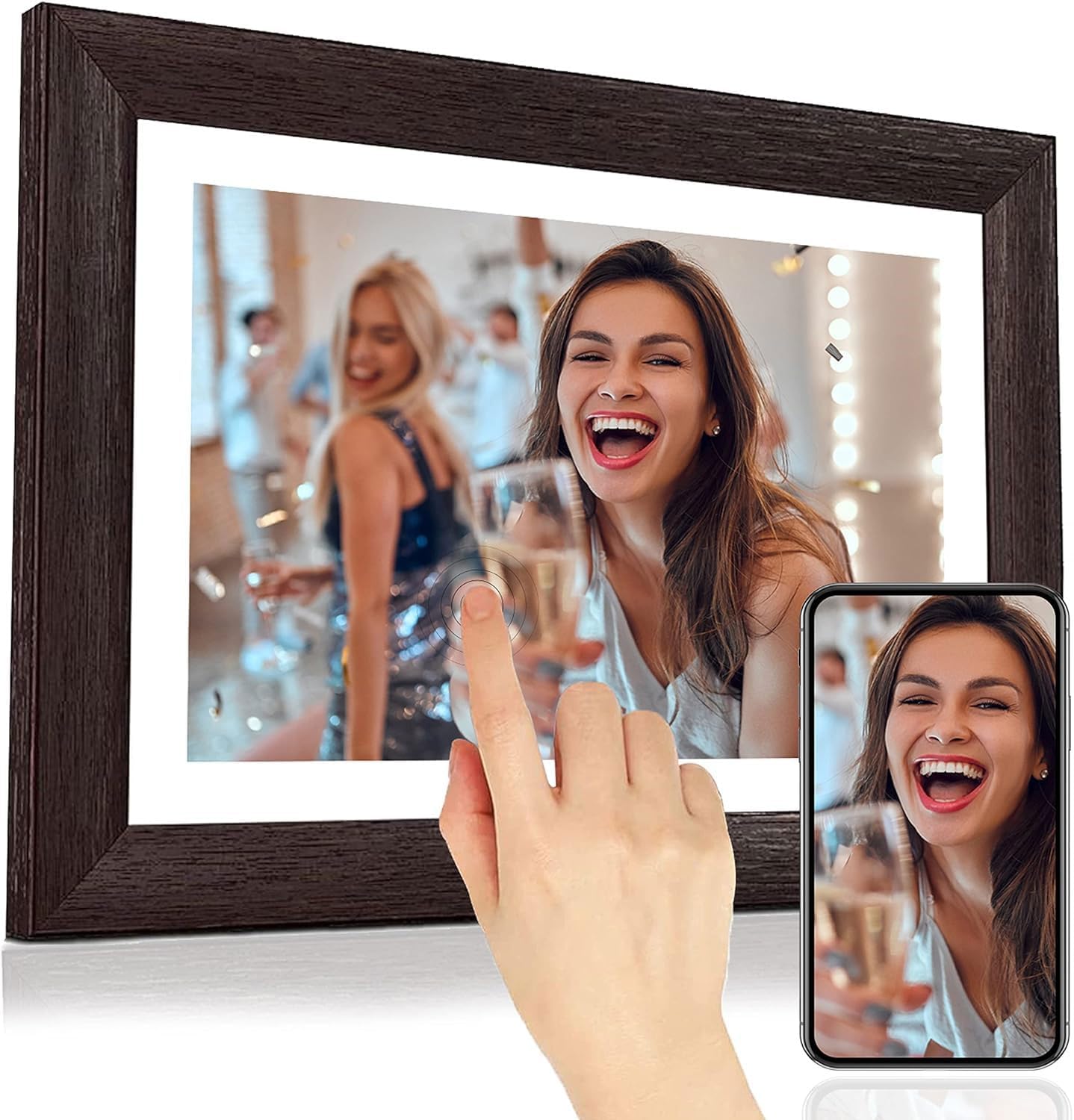 10.1 Inch WiFi Digital Photo Frame, 1280 x 800 IPS LCD Touch Screen ...