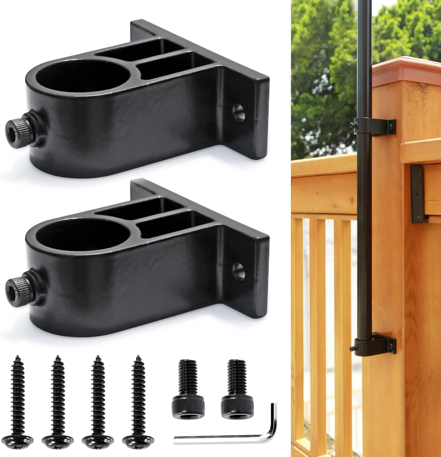 Amazon.com : Walrkaur Heavy-Duty 304 Stainless Steel Deck Torch Mount ...