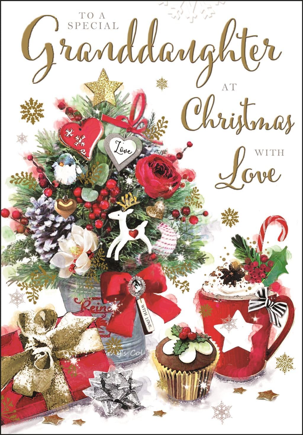 Jonny Javelin Special Granddaughter Christmas Card - Christmas Tree ...
