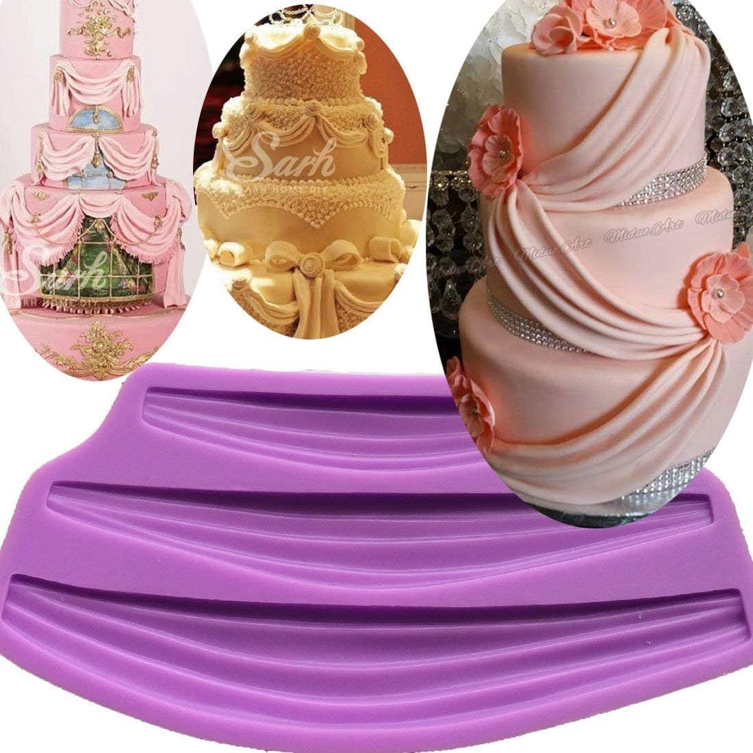 Amazon.com: Anyana huge Vintage Swag Cake Border mould cake Fondant ...