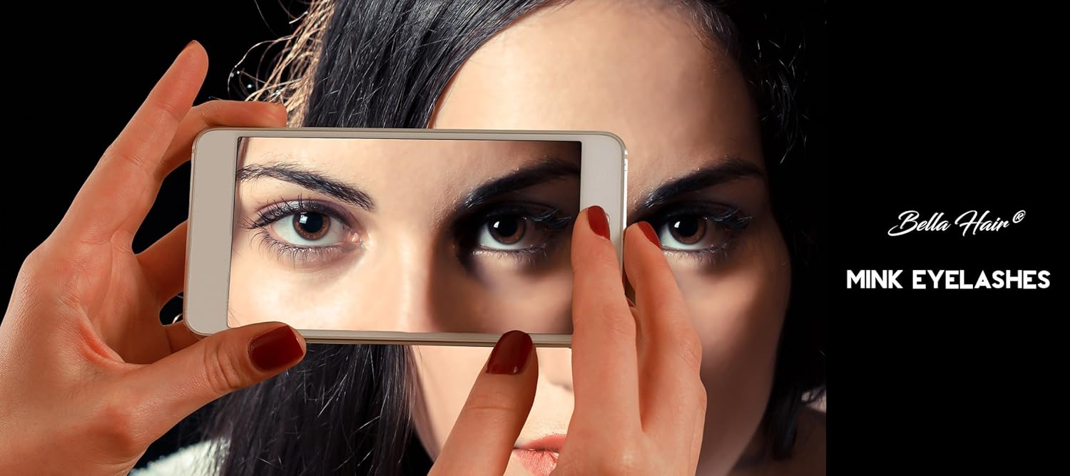 Bella Hair – Extensiones de pestañas de visón real BCDJ Curl Uso ...