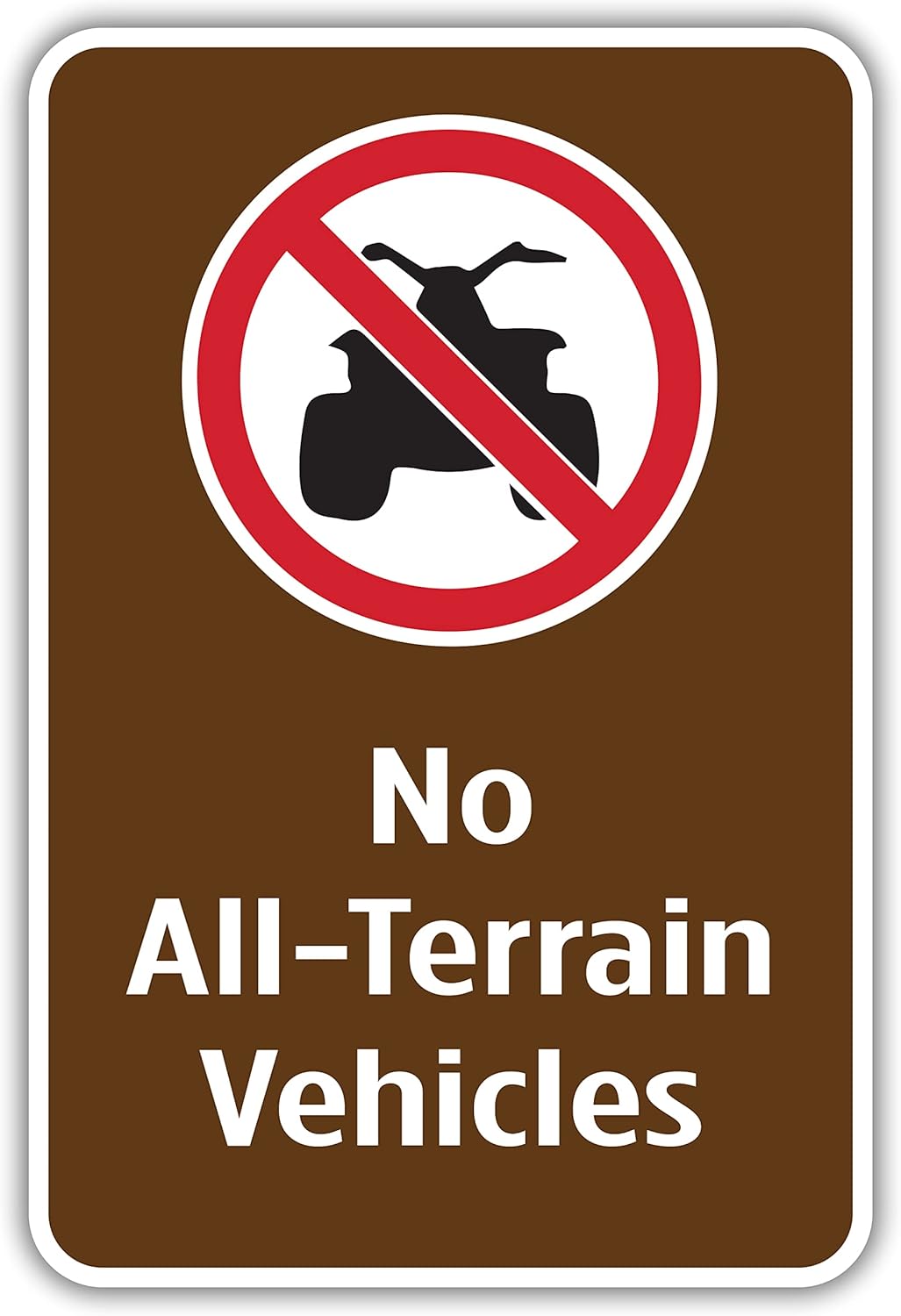 Amazon.com: No All-Terrain Vehicles Aluminum Sign - Metal Signs ...