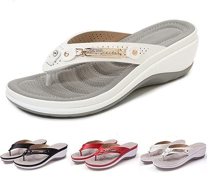 Orthopedic Flip Flops for Women with Arch Support, Plantar Fasciitis ...