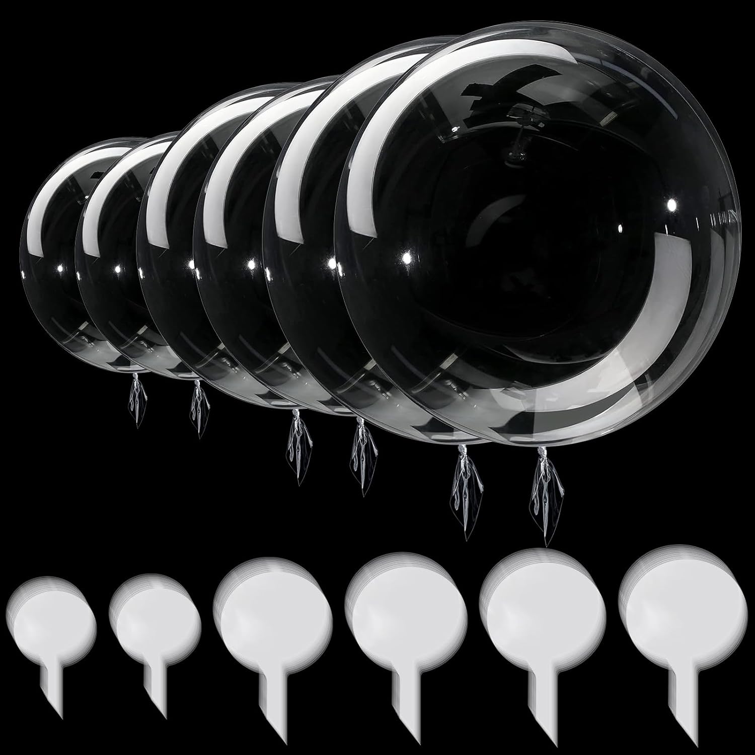 Amazon.com: Hiboom 60 Pcs Bobo Balloons Clear Balloons for Stuffing ...