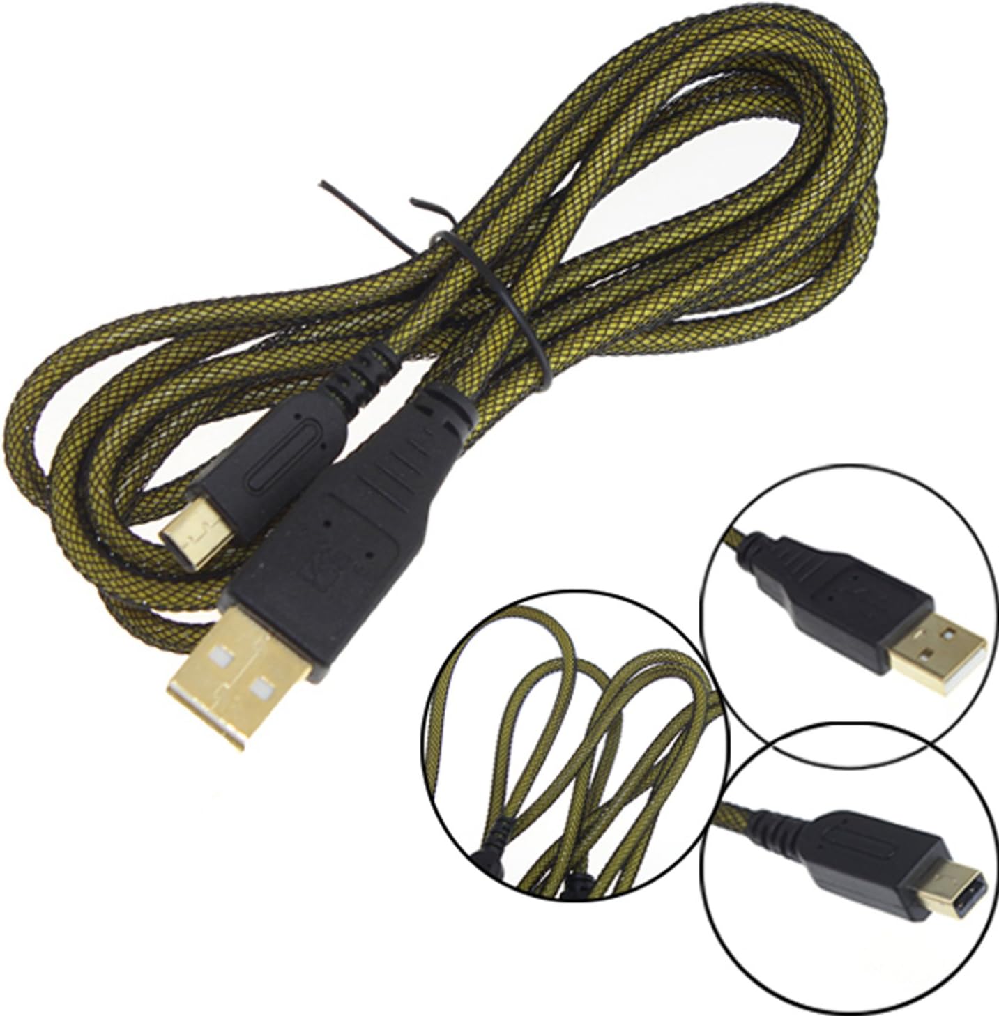 2 Pack 5ft 3DS/ 2DS USB Charger Cable, Nylon Braided Power Charging ...