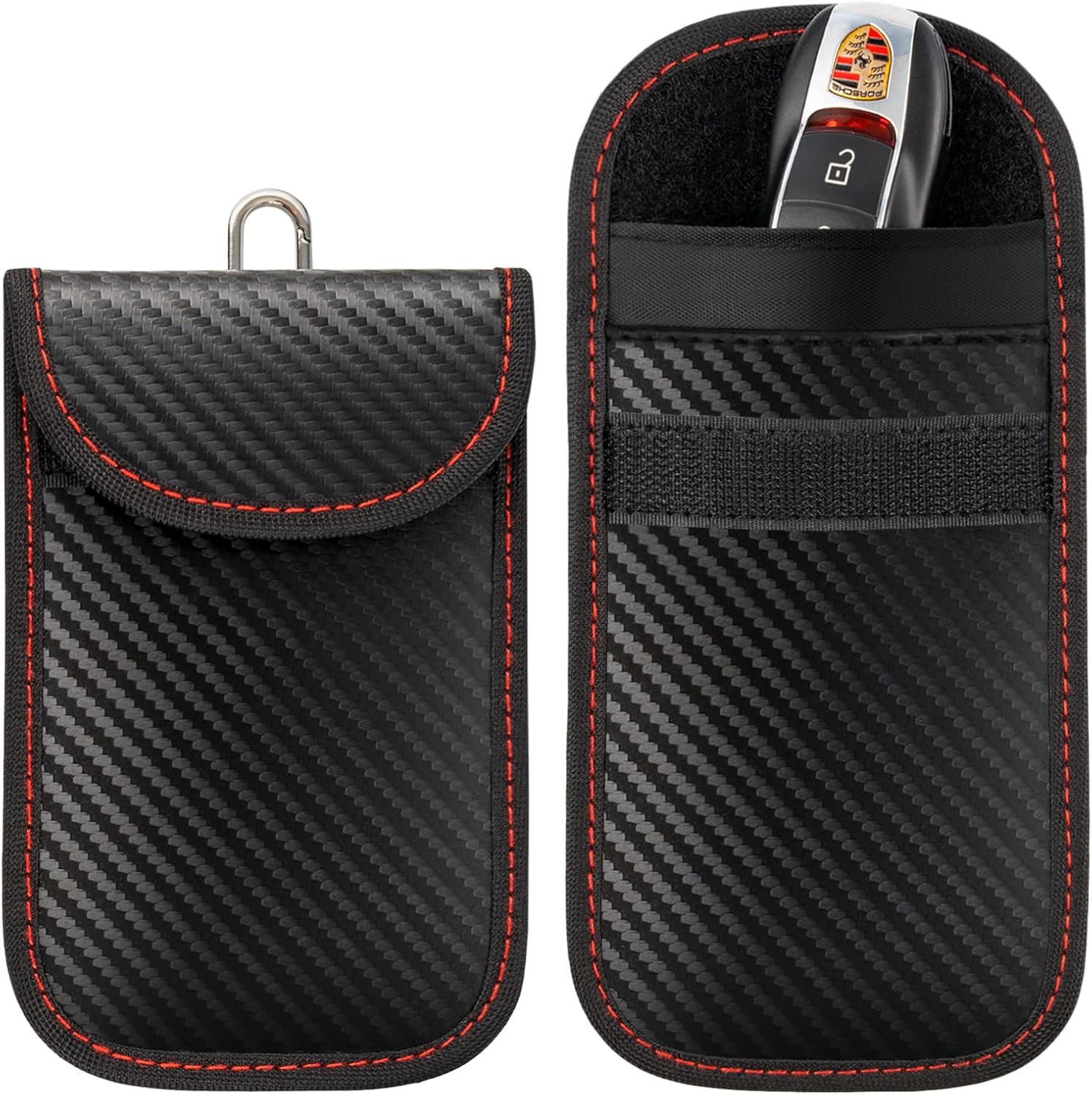 Amazon.com: Tuulin 2 Pack Faraday Key Fob Protector, RFID Key Fob ...