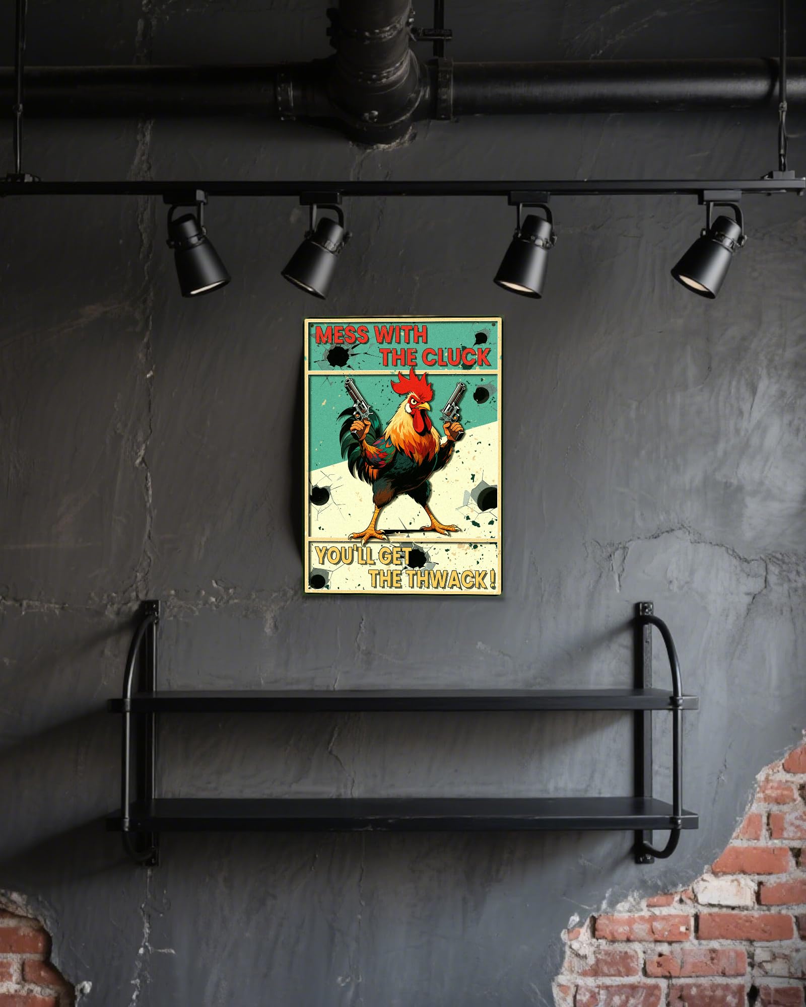 Snapklik.com : Vintage Rooster Wall Art - Funny Living Room Decor ...