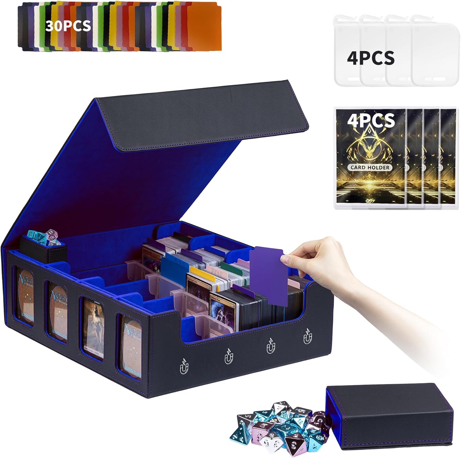Amazon.com: Pluscraft Card Storage Box 3200+ MTG Commander Deck Box TCG ...
