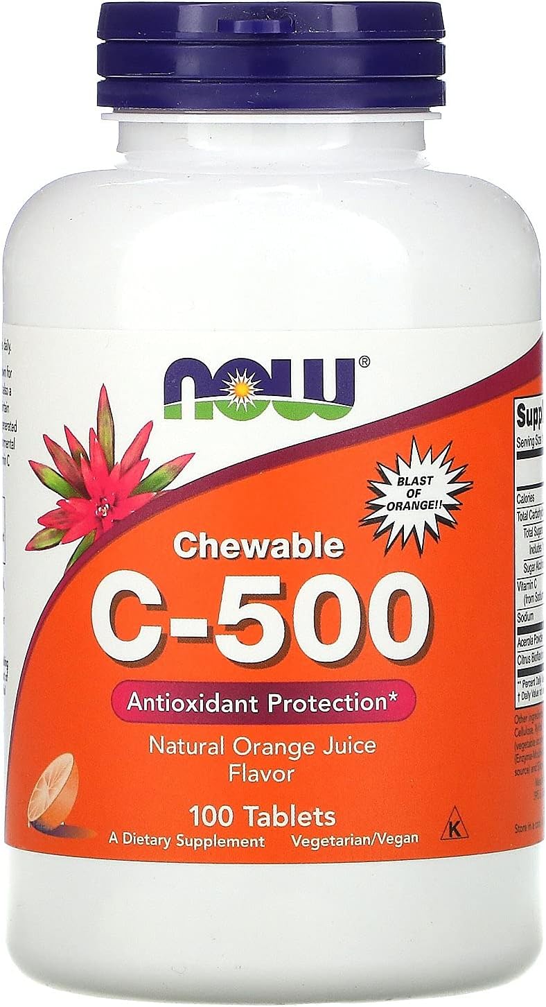 Amazon.com: Vitamin C-500 Chewable Orange 100 Chewable Tablets : Health ...
