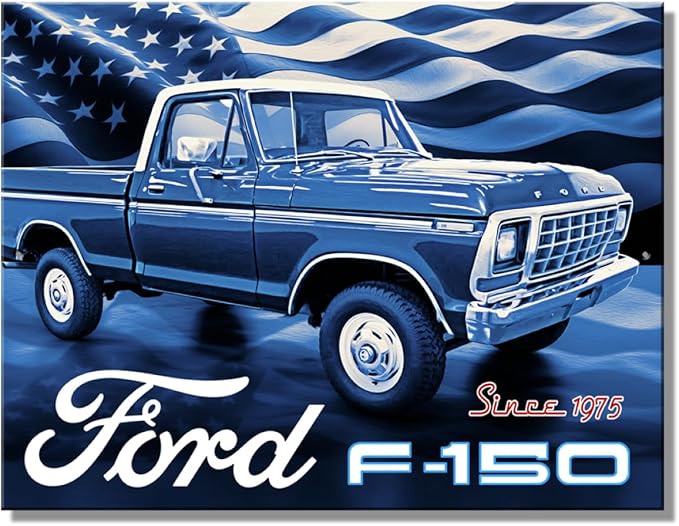 Amazon.com: Desperate Enterprises Ford F150 Small Hemmed Tin Sign ...